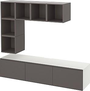 ᐉ Living IKEA Besta/Eket/Vasterviken 180x42x185 Alb/Gri Inchis cumpara ...
