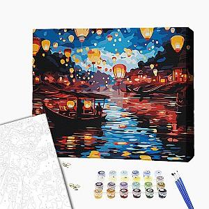 ᐉ Tablou pe numere BrushMe Festivalul luminilor (fără cutie) cumpara la ...